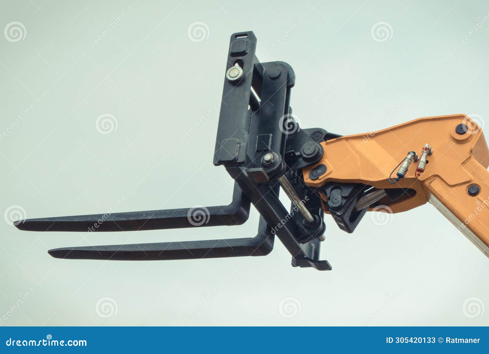 Forklift Loader or Stacker. Hydraulic and Pneumatic Mechanism in ...