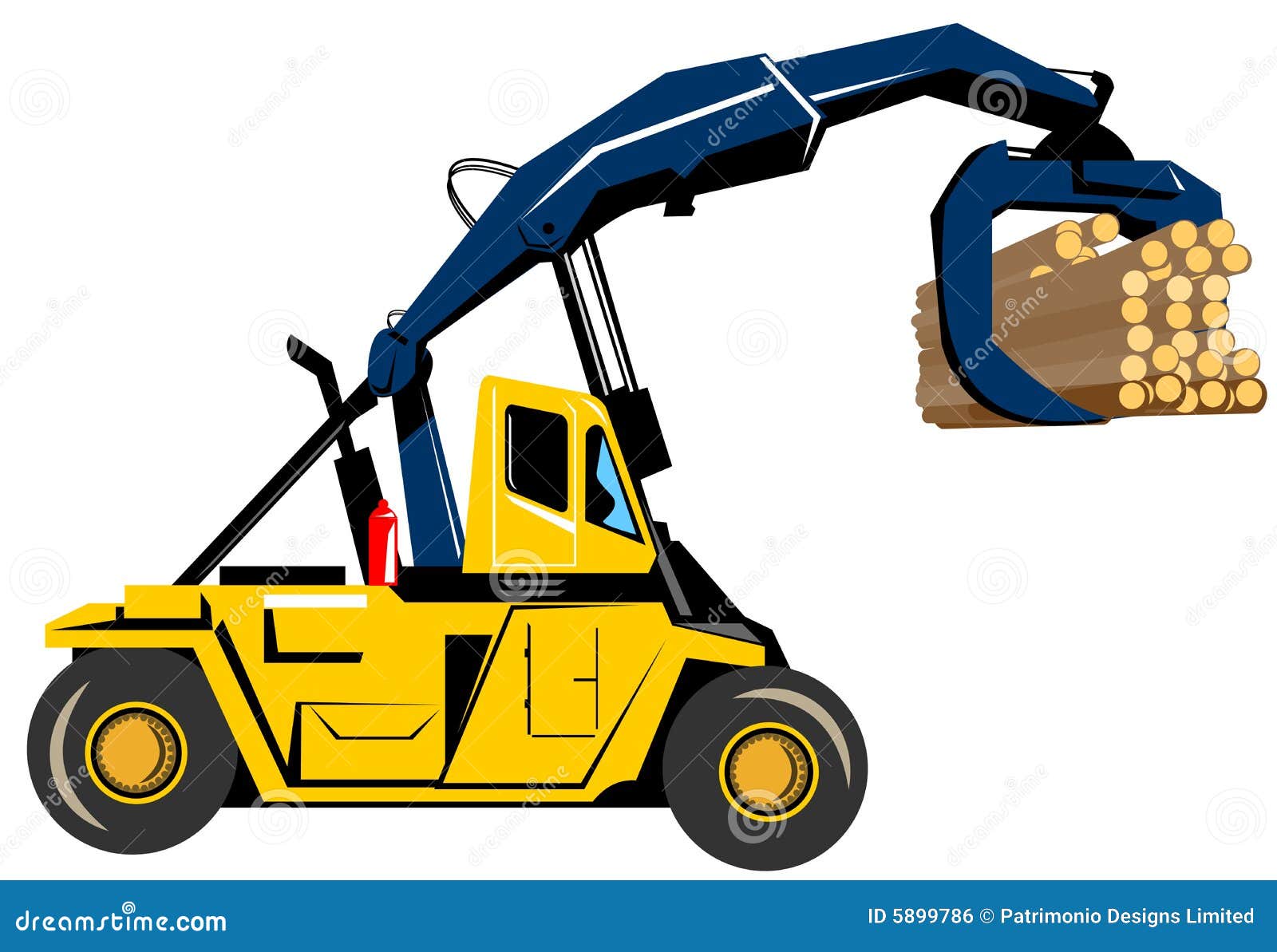 Forklift Loading Pallets In A Truck Cartoon Vector | CartoonDealer.com ...