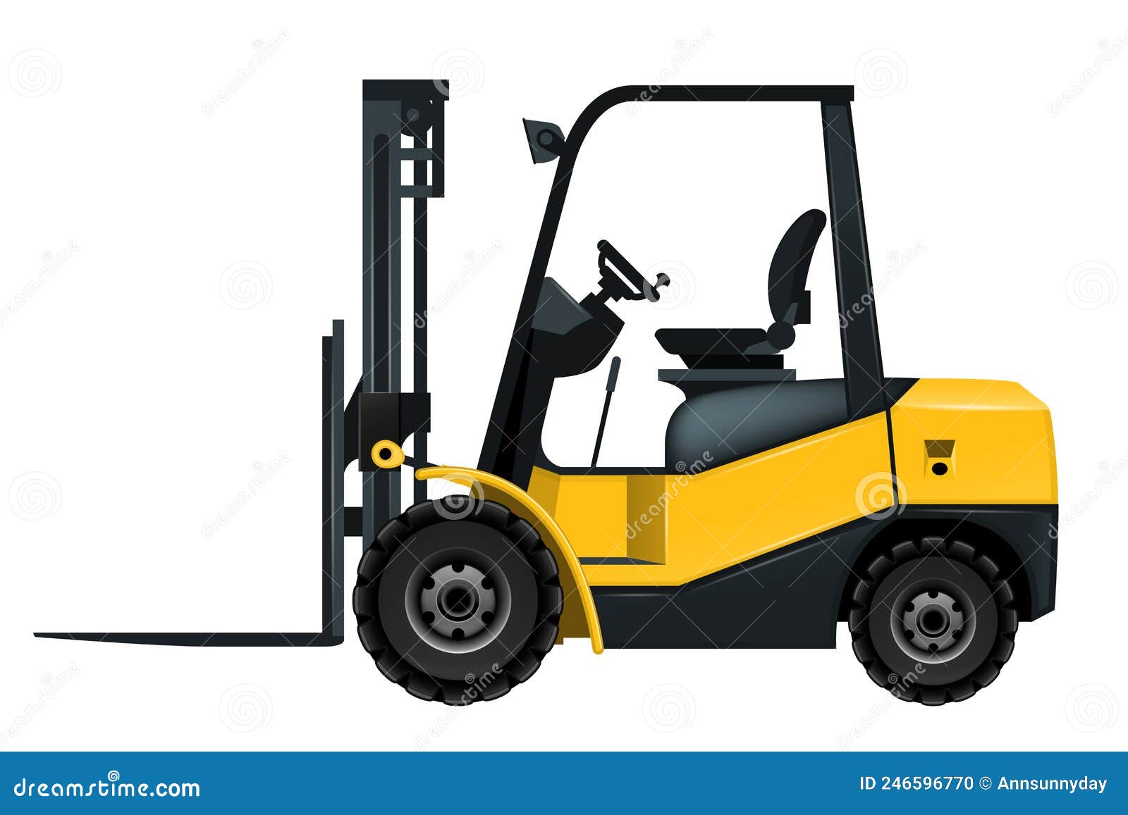 Forklift Loading Cargo Pallet Shipment at Warehouse, Freight Industry ...