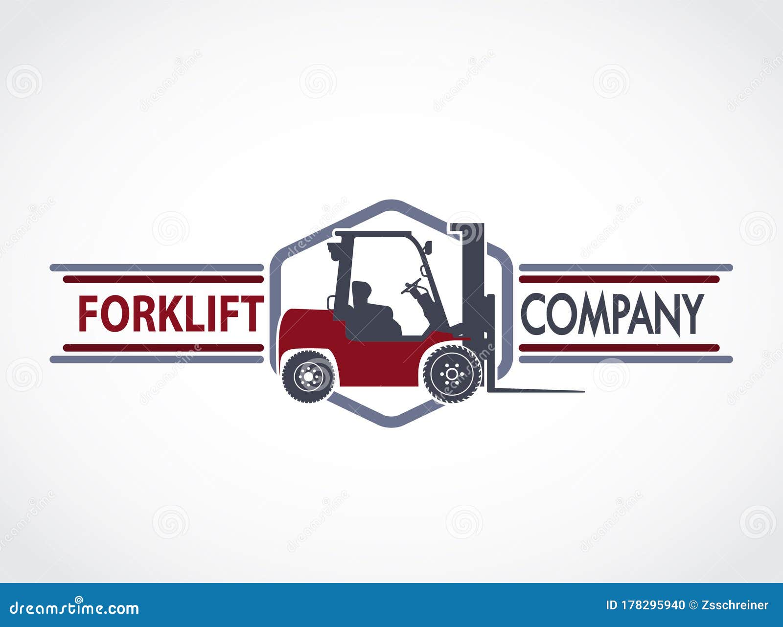 Forklift Logistic Color Logo Design Stock Vector - Illustration of ...