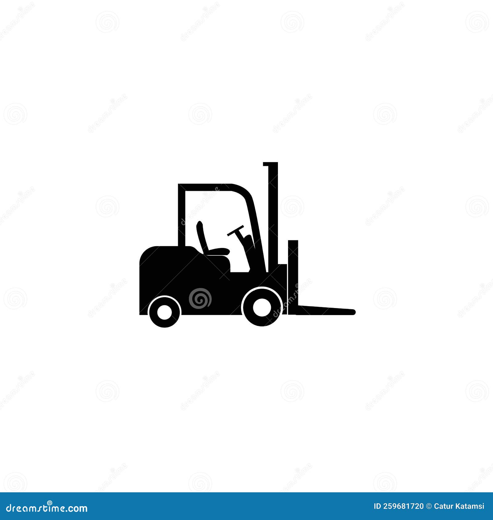 Forklift logo icon stock illustration. Illustration of object - 259681720