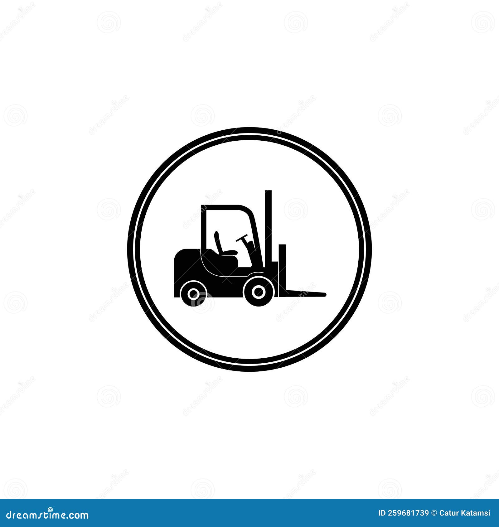 Forklift logo icon stock vector. Illustration of work - 259681739