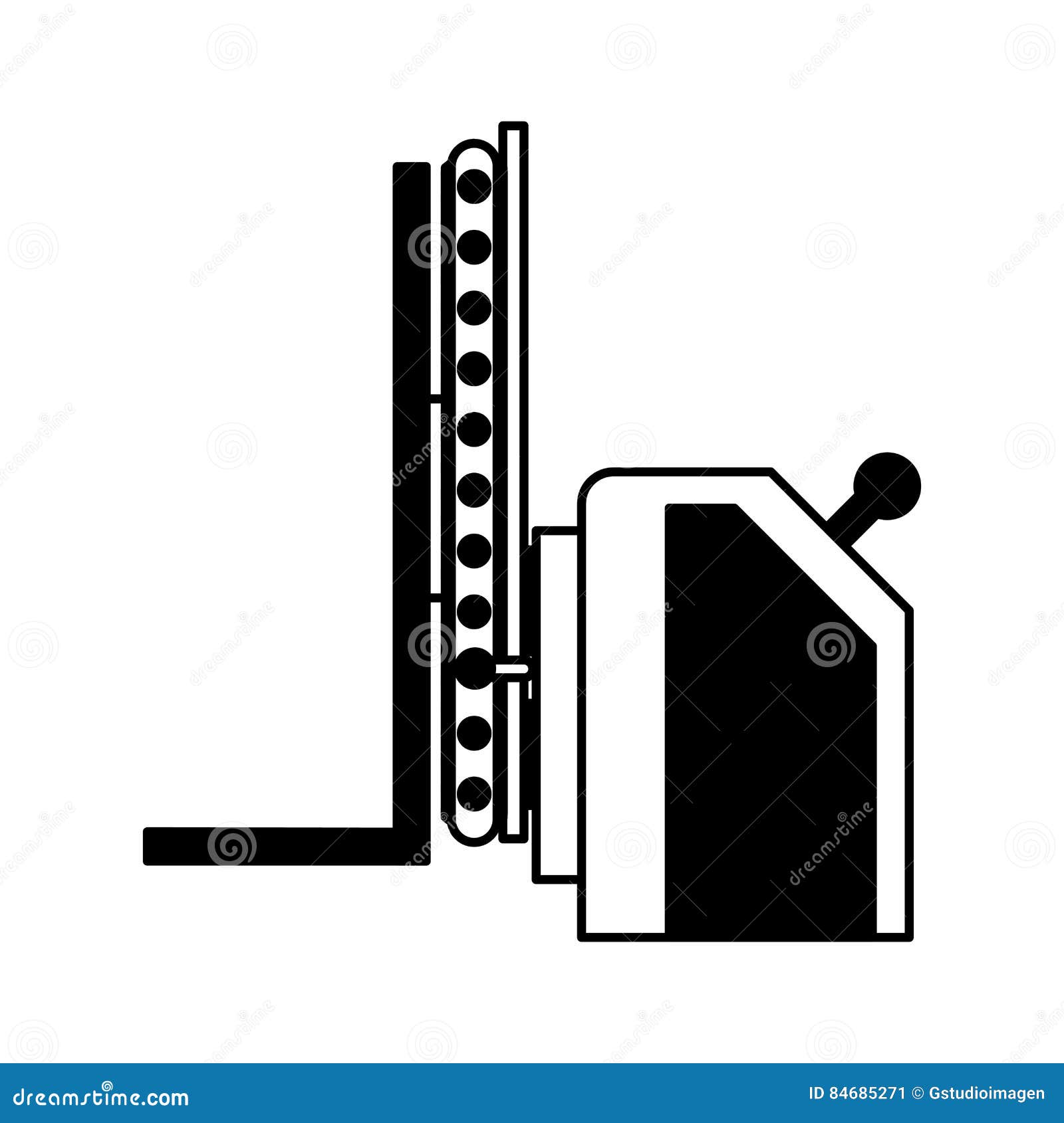 Forklift Machine Logistic Icon Stock Illustration - Illustration of ...
