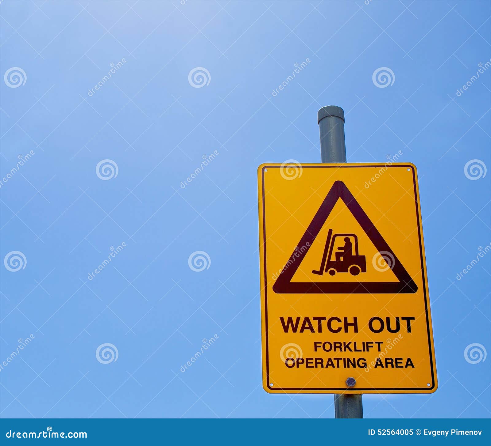Forklift Operating Area Sign Stock Image - Image of level, isolated ...