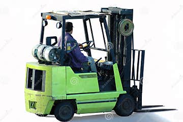 Forklift and Operator stock image. Image of receiving - 1461603
