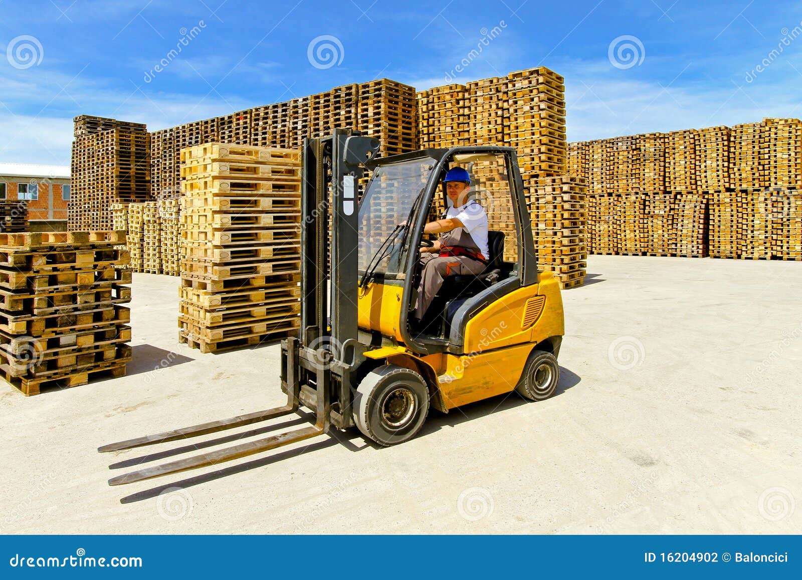 Forklift operator stock photo. Image of cargo, logistic - 16204902