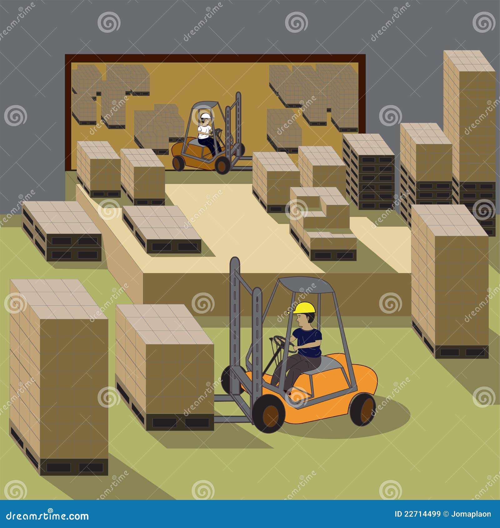 Forklift Operator stock vector. Illustration of operator - 22714499