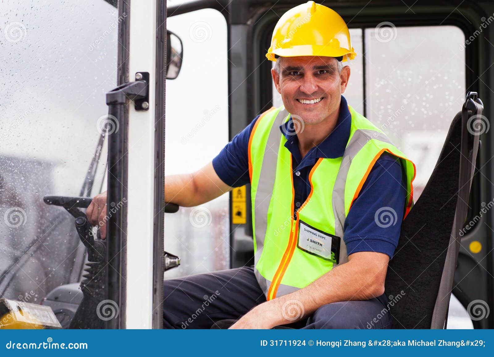 Forklift operator stock photo. Image of forklift, driving - 31711924