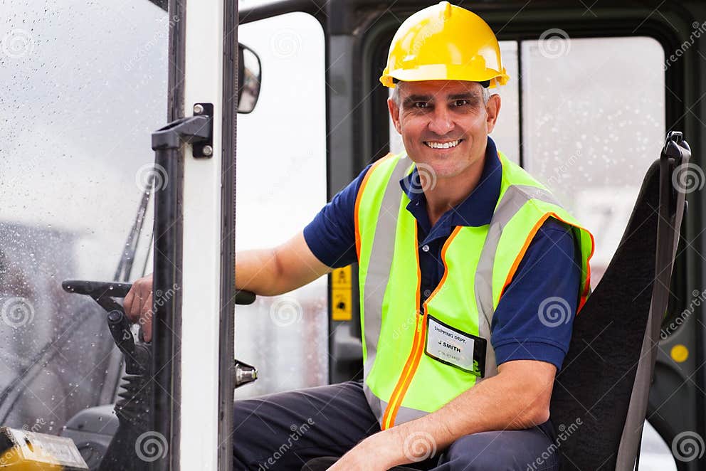 Forklift operator stock photo. Image of forklift, driving - 31711924