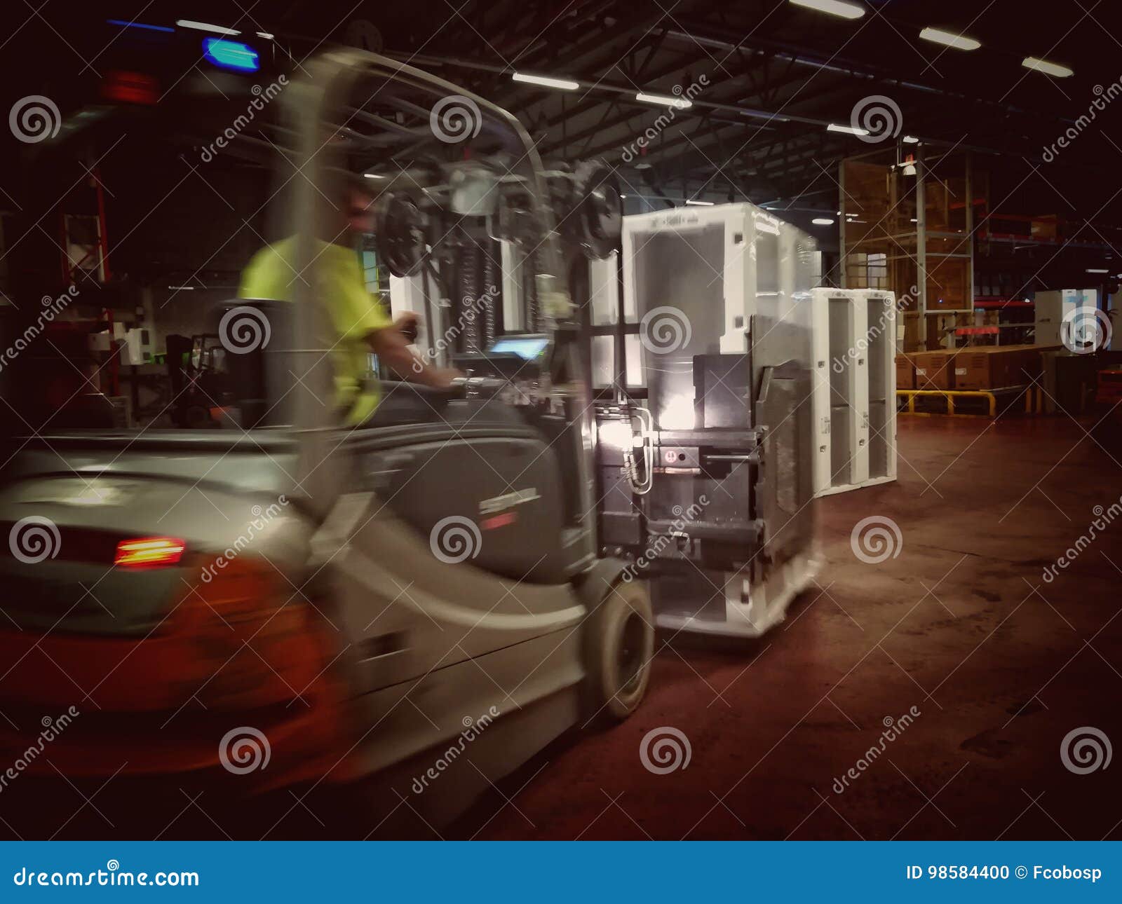 Forklift operator editorial image. Image of forklift - 98584400
