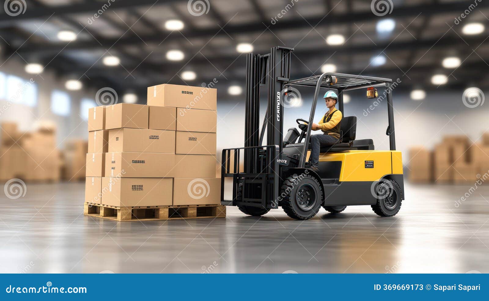 Loading Boxes With Goods Into Different Types Of Cargo Transport. Cargo ...