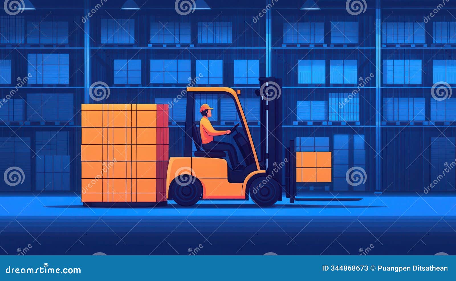 Man Stacking Boxes Stock Photo | CartoonDealer.com #1380126