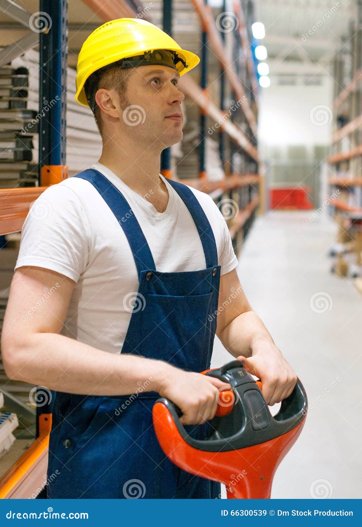 Forklift operator. stock image. Image of forklift, manufacturing - 66300539
