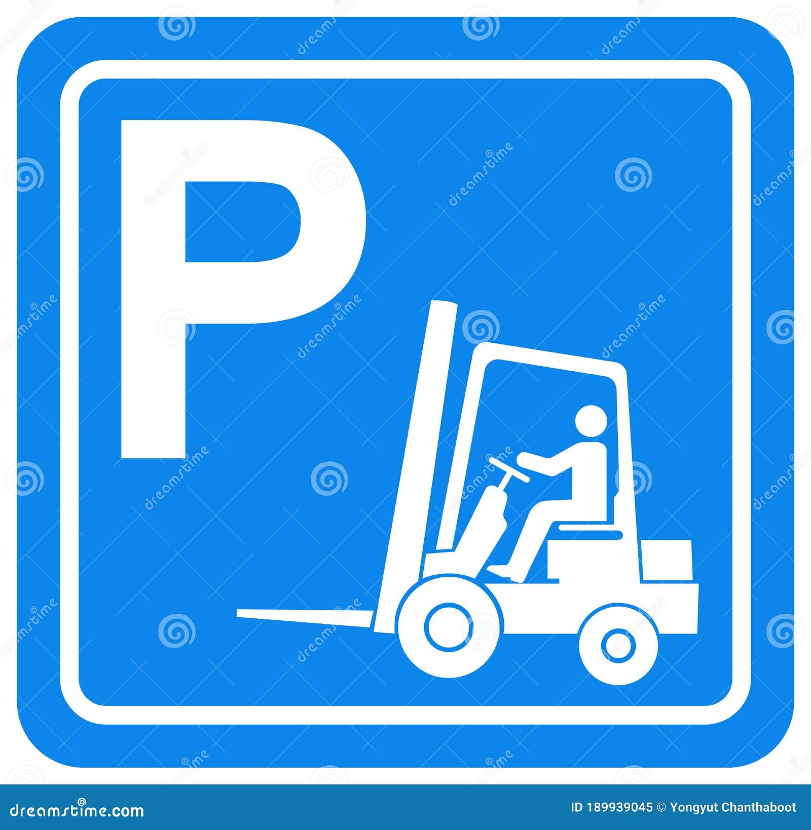 Forklift Parking Area Sign. Industrial Vehicle Access Symbol. Symbols ...
