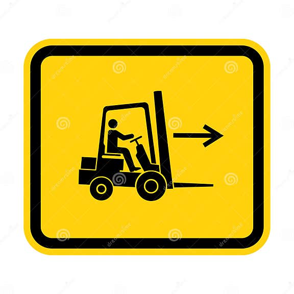 Forklift Point Right Symbol Sign Isolate on White Background,Vector ...