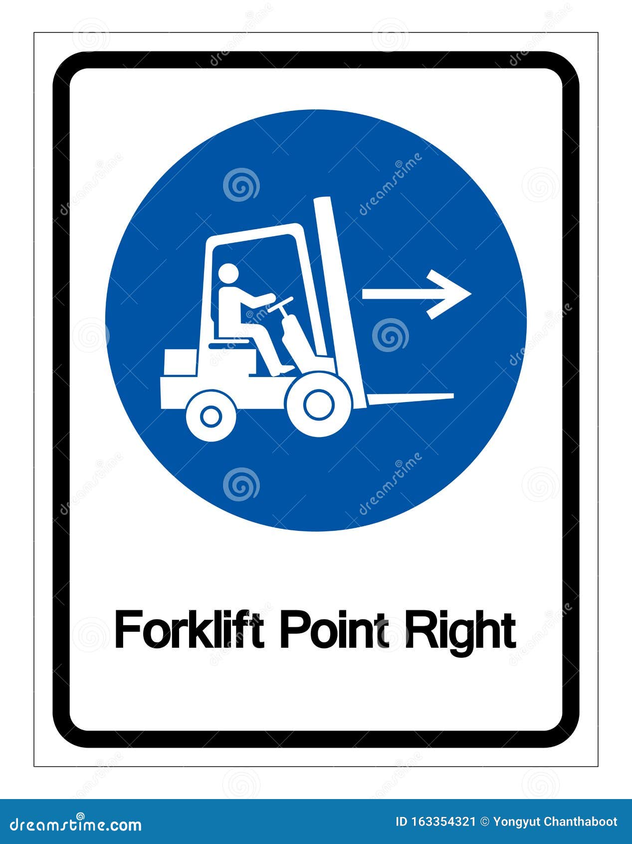 Forklift Point Right Symbol Sign,Vector Illustration, Isolated on White ...