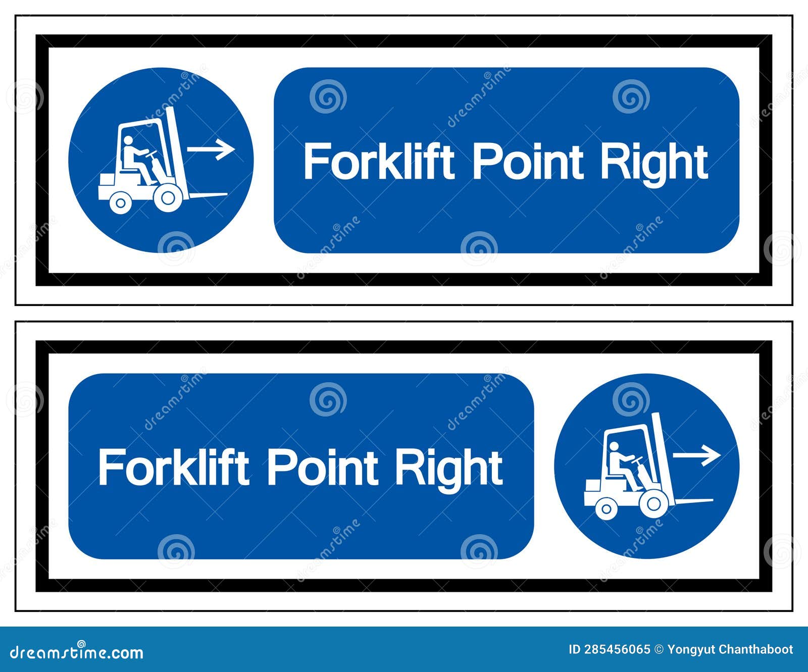 Forklift Point Right Symbol Sign, Vector Illustration, Isolated on ...