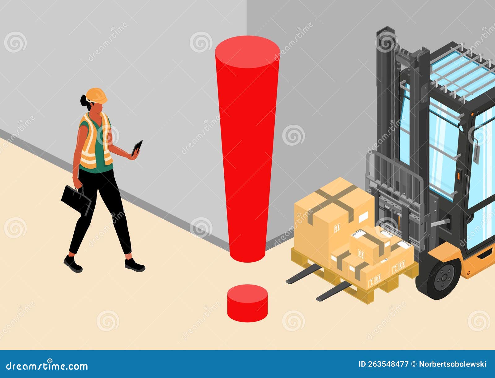 Blind Spot Hazard. Isometric Illustration. Stock Vector - Illustration ...