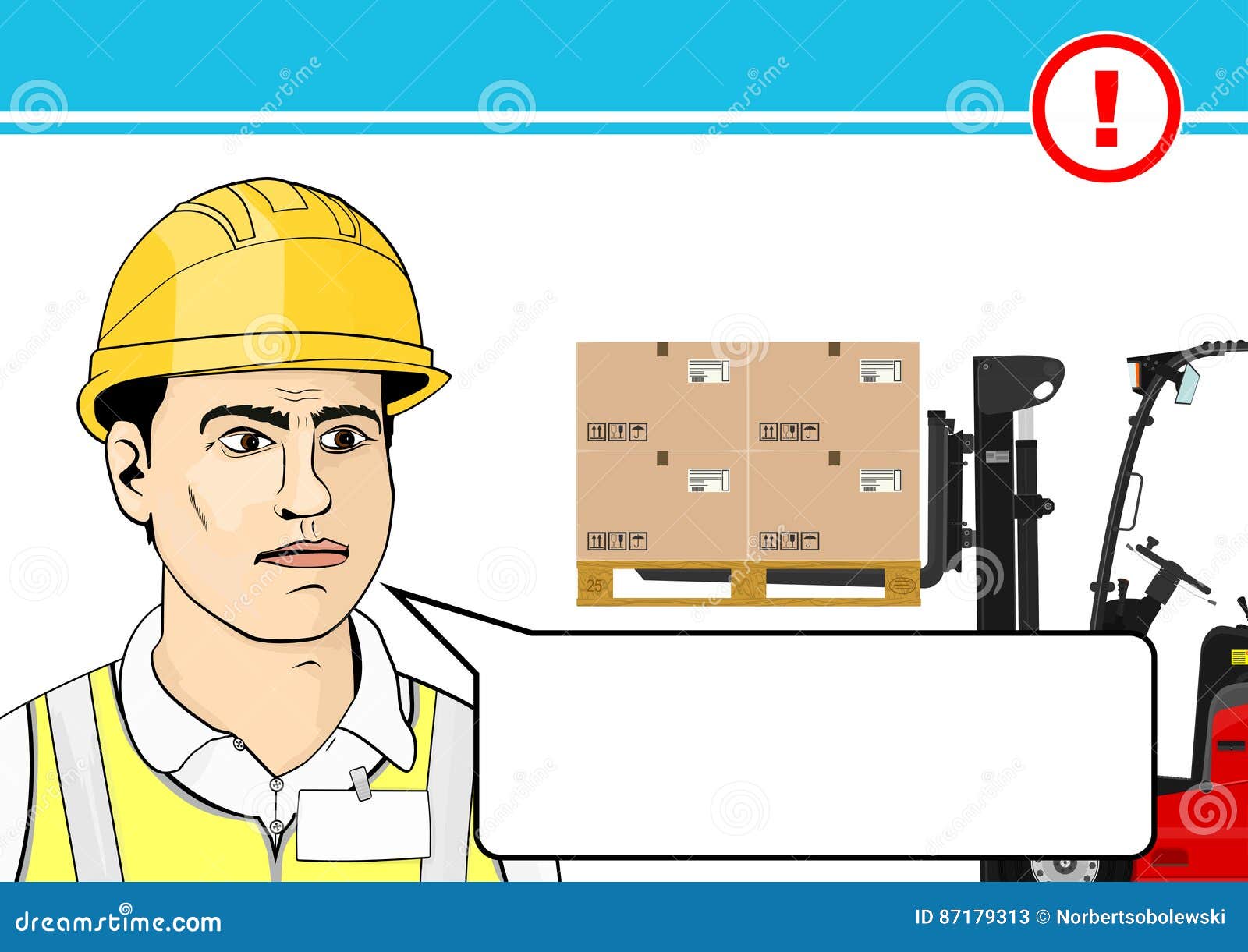 Forklift Safety. Cartoon Vector | CartoonDealer.com #87178821