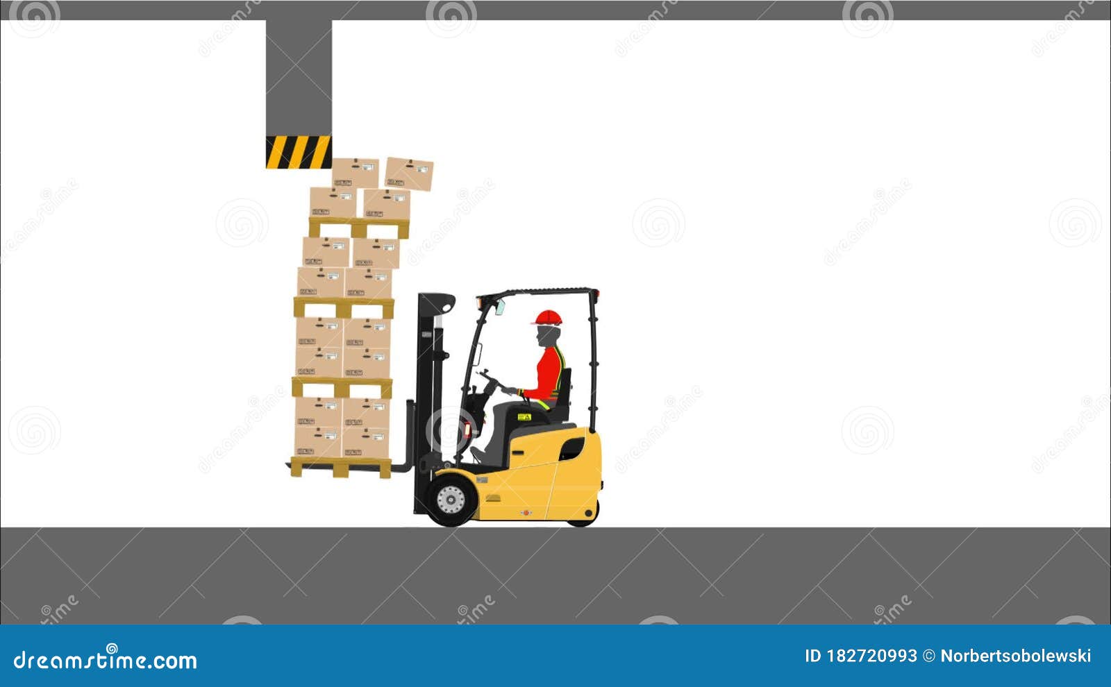 Forklift Safety. Overhead Obstructions Stock Video - Video of dangerous ...