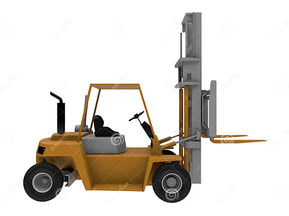 Forklift Side View Illustration Stock Illustration - Illustration of ...