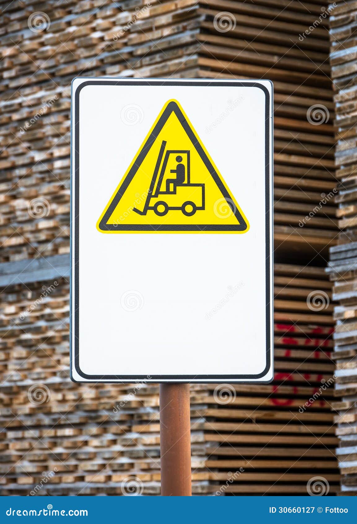 Forklift sign stock image. Image of yellow, triangle - 30660127