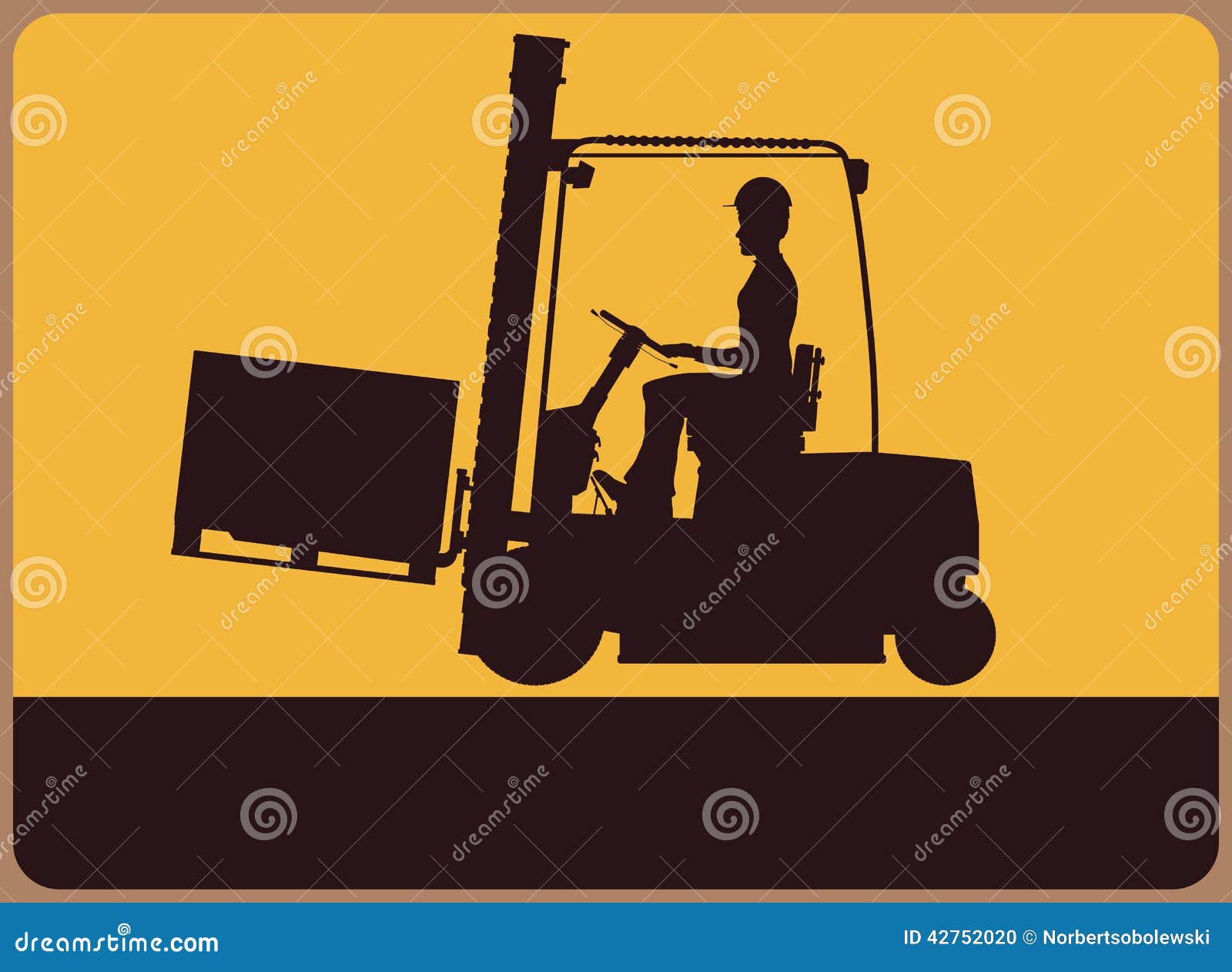 Forklift sign stock vector. Illustration of forklift - 42752020