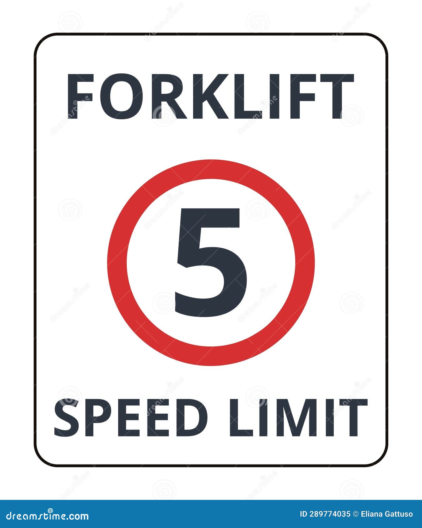 Forklift Speed Limit Symbol Stock Illustration - Illustration of ...