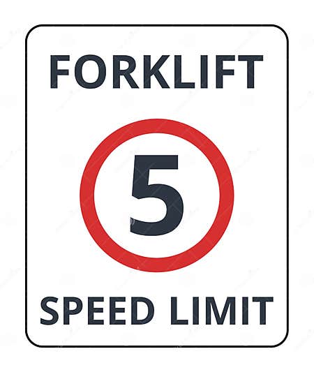 Forklift Speed Limit Symbol Stock Illustration - Illustration of ...