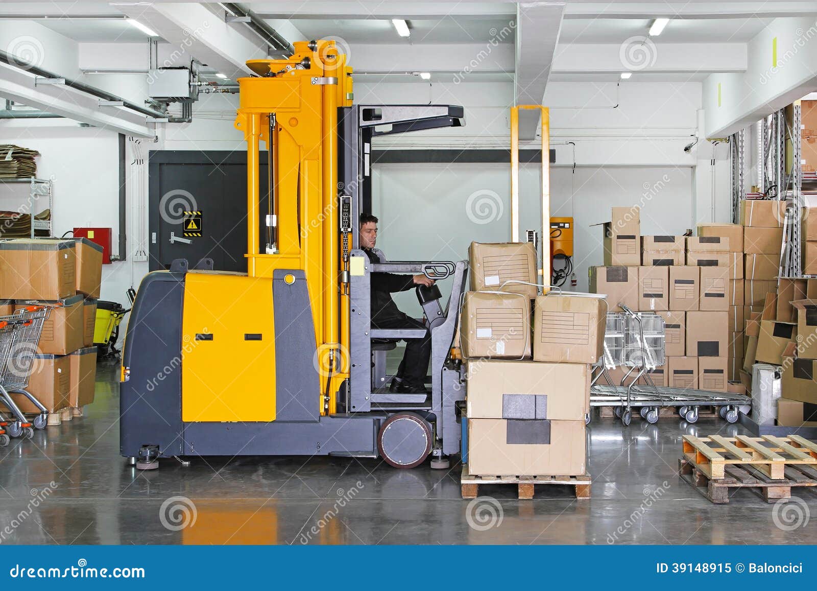 Forklift stacker stock image. Image of industry, forklift - 39148915