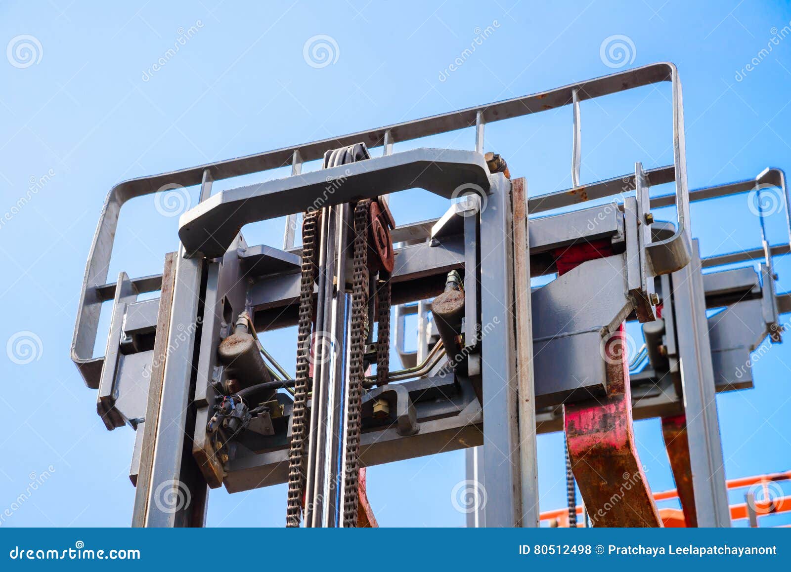 Forklift Stacker Loader Detail Stock Photo - Image of handling, storage ...