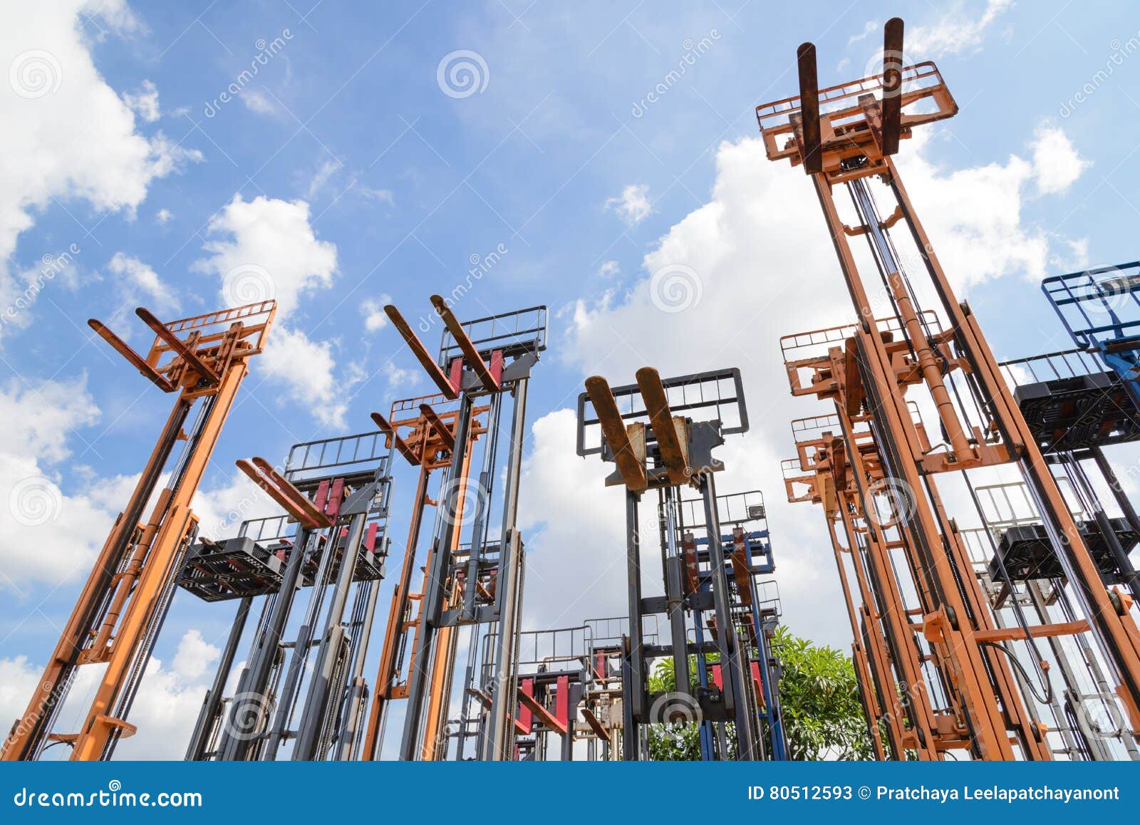 Forklift Stacker Loader Detail Stock Image - Image of industry, factory ...