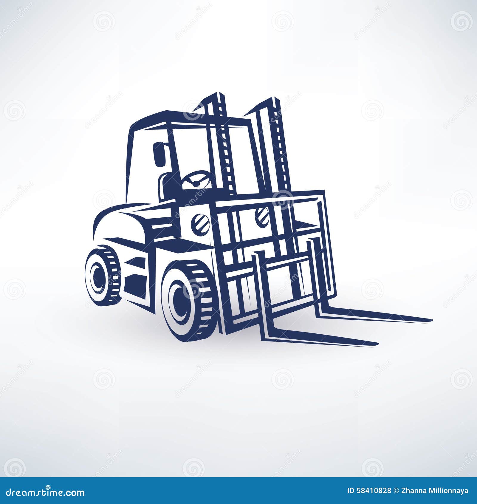 Forklift symbol stock vector. Illustration of hydraulic - 58410828