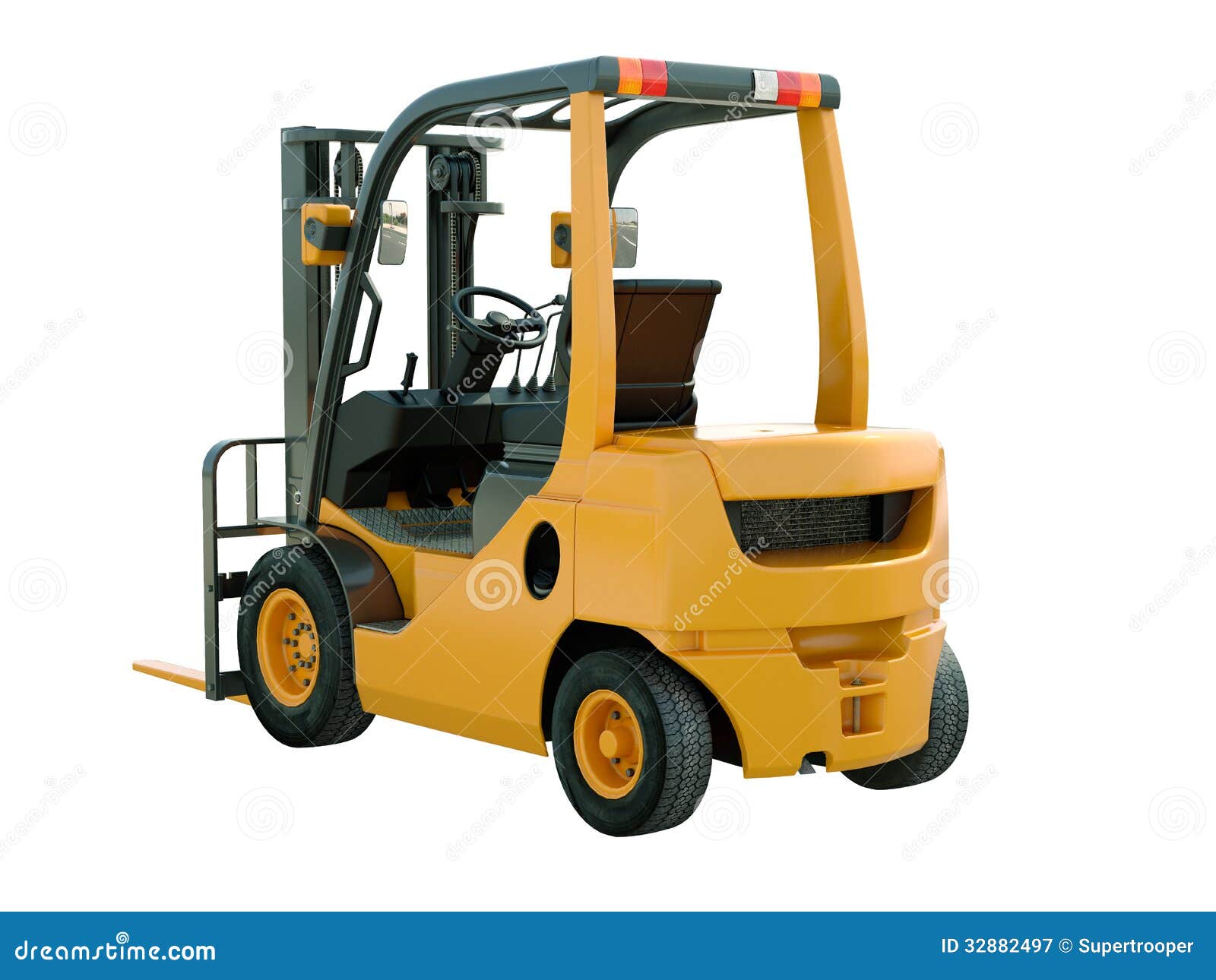 Forklift truck isolated stock image. Image of bendi, hyster - 32882497