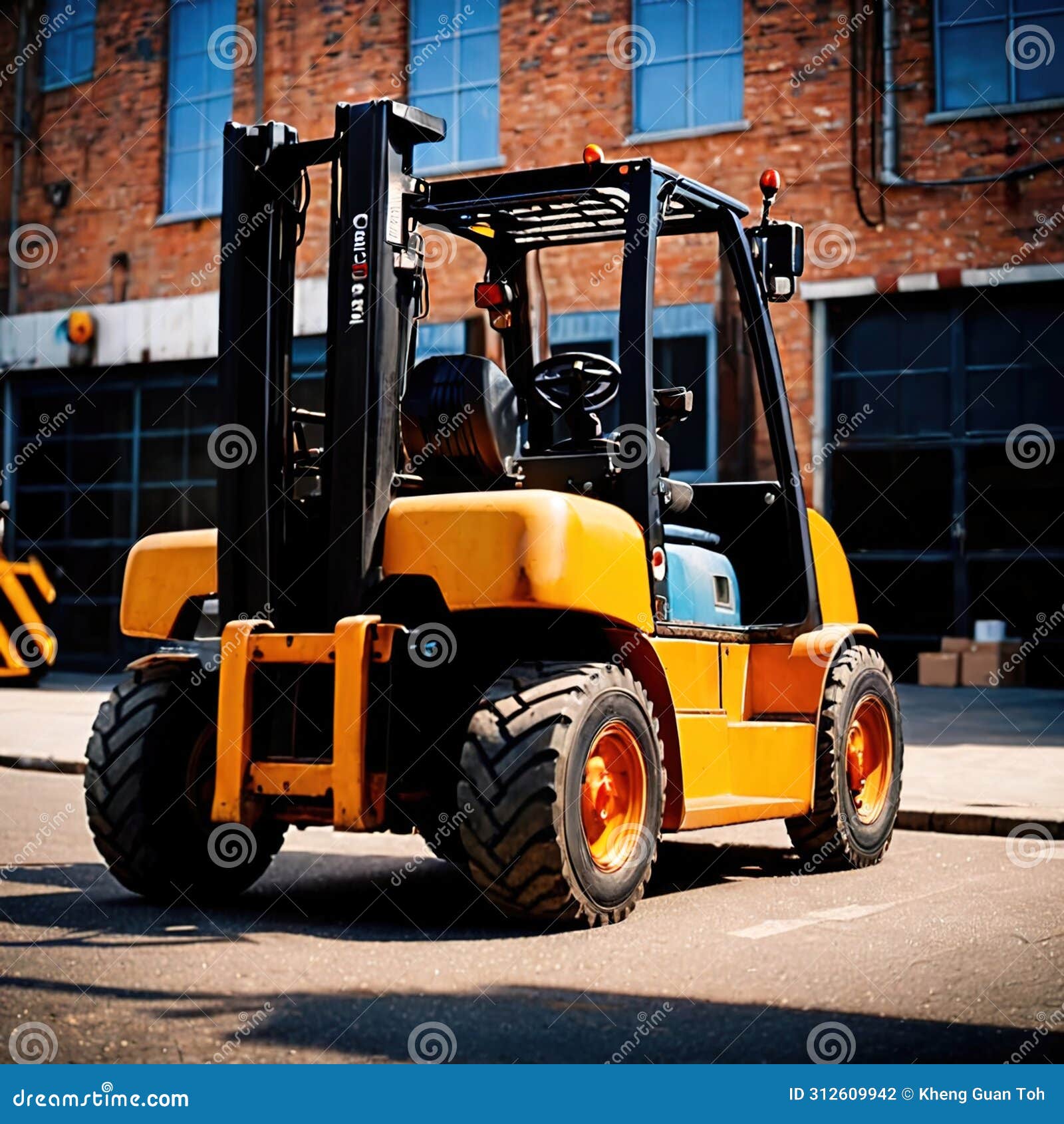 Forklift Truck Loader for Carrying and Loading Goods in Wareouse ...
