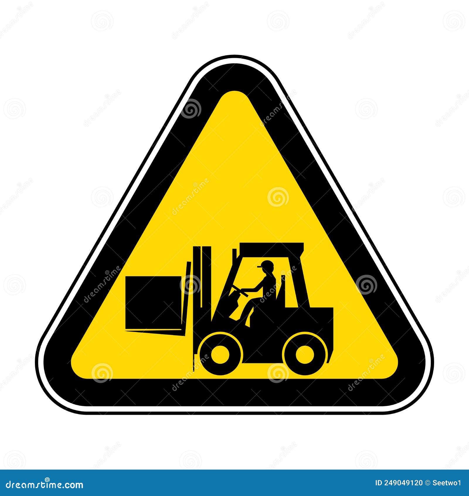 Forklift Truck Sign,Hazard Warning Forklift Stock Vector - Illustration ...