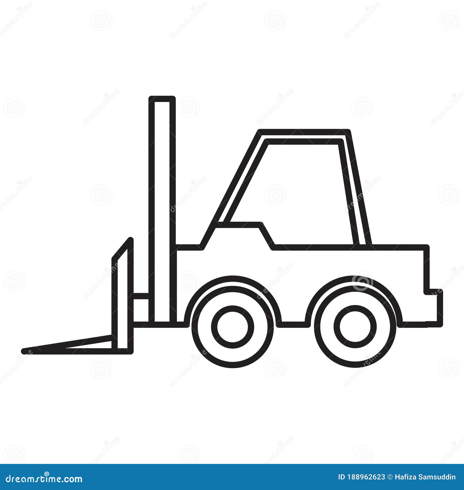 Forklift Truck. Vector Illustration Decorative Design Stock Vector ...