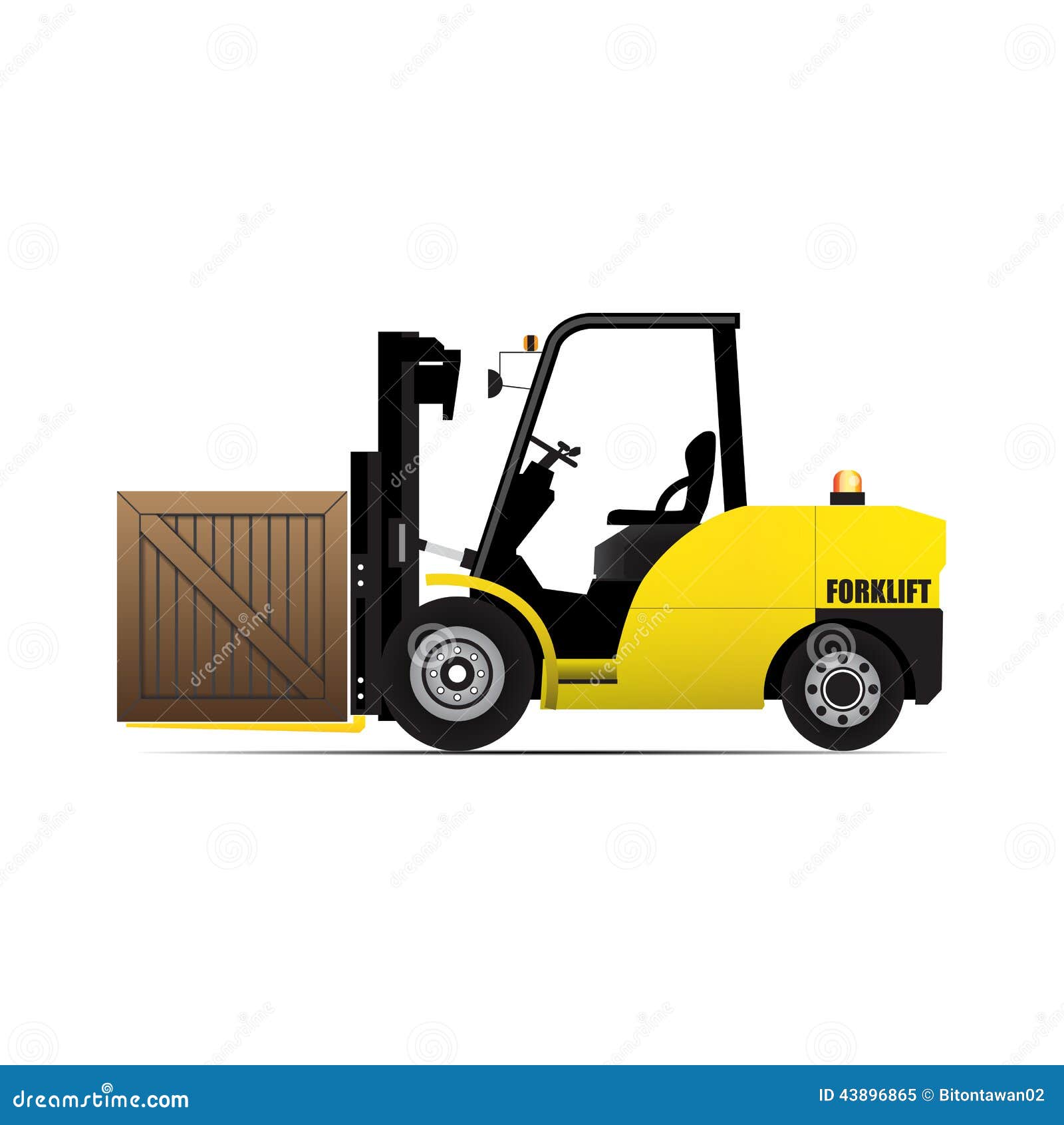 Forklift Vector Illustration Isolated On A White Background ...
