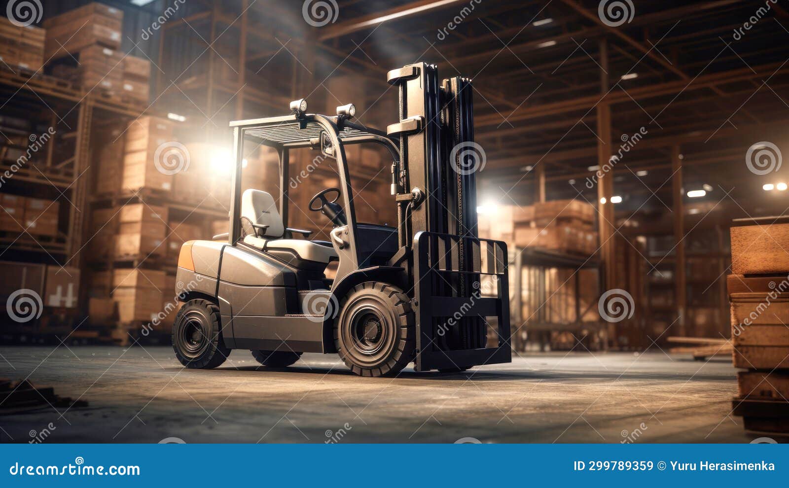 Warehouse Lifting Equipment. Black And White Pictogram Illustration ...