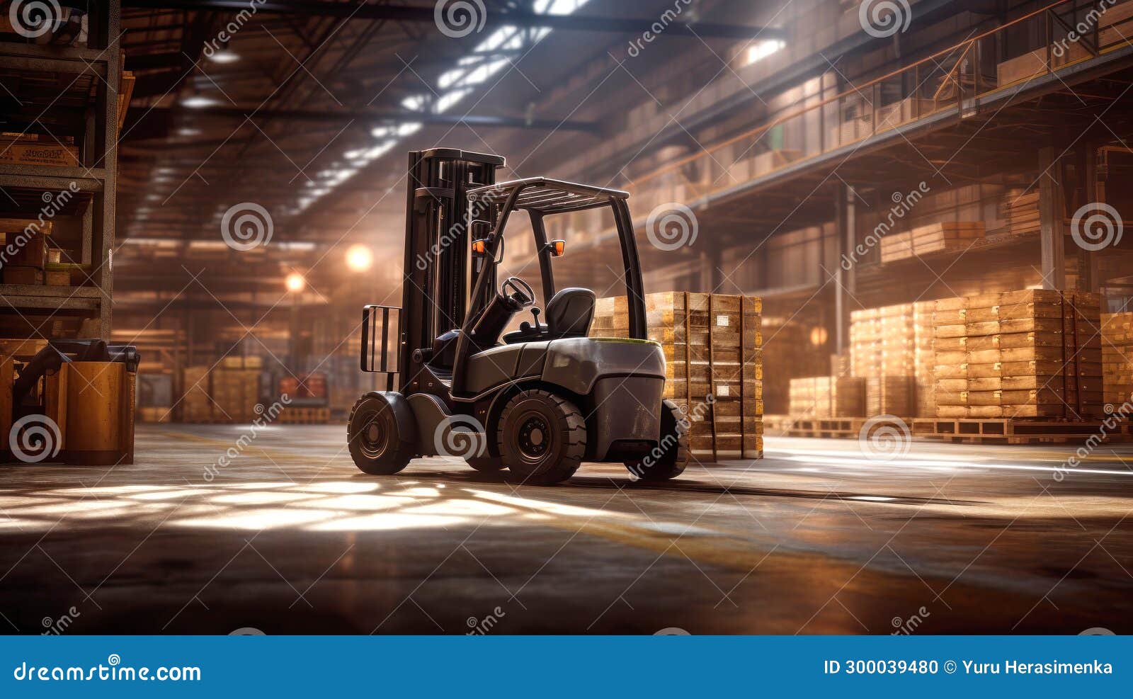 Warehouse Lifting Equipment. Black And White Pictogram Illustration ...