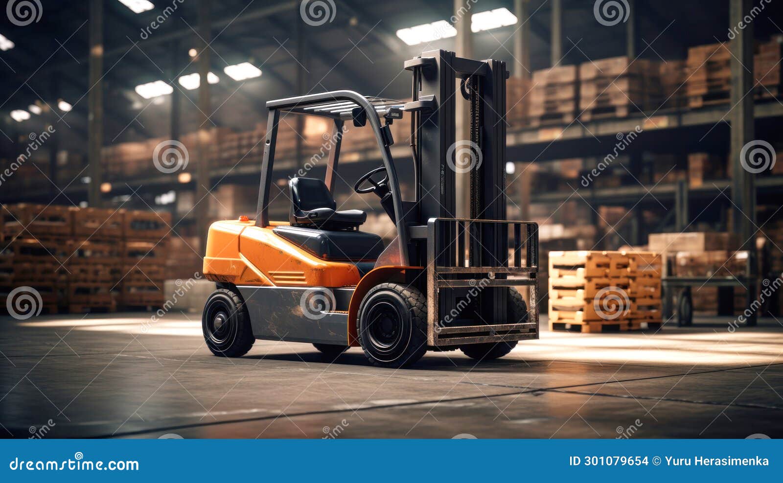 Warehouse Lifting Equipment. Black And White Pictogram Illustration ...