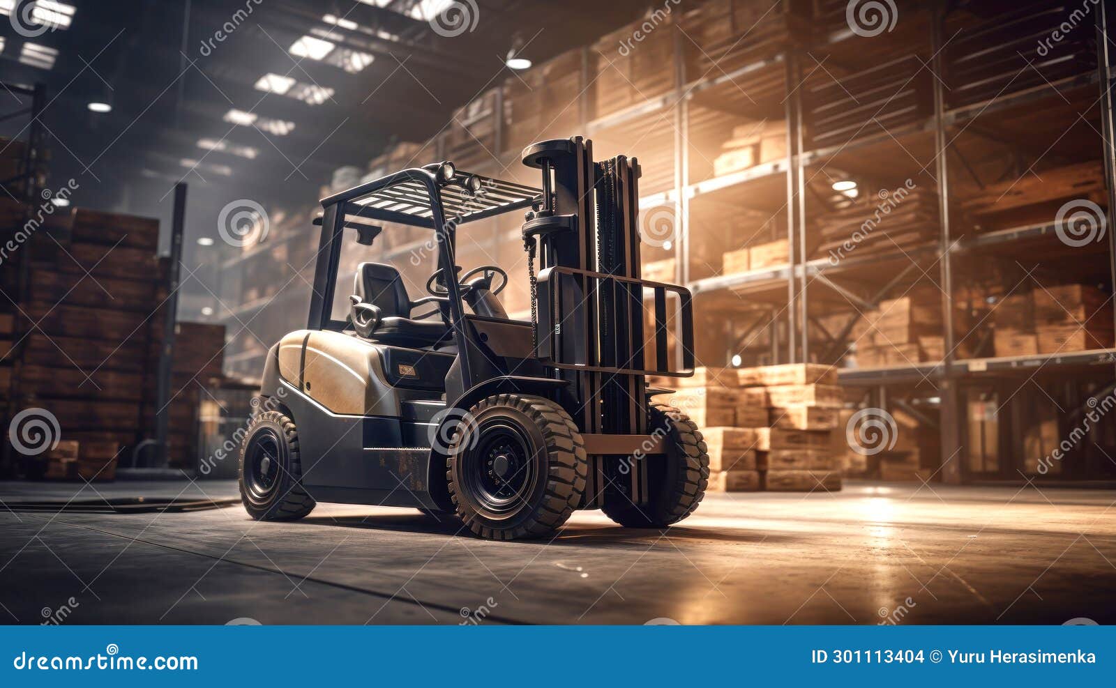 Warehouse Lifting Equipment. Black And White Pictogram Illustration ...