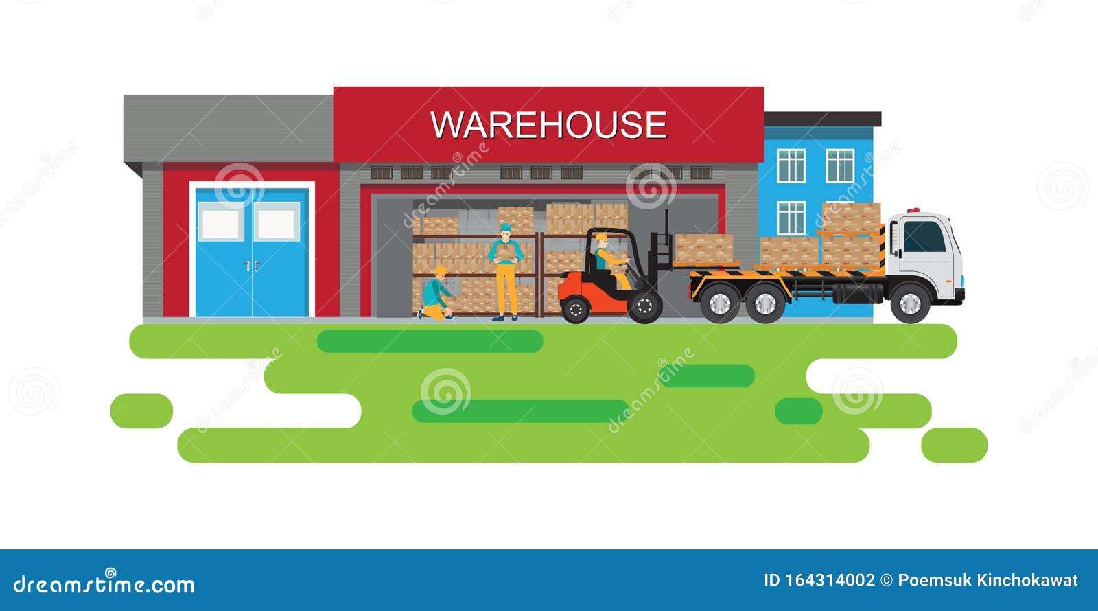 Shipment Logistics Isometric Flowchart Cartoon Vector | CartoonDealer ...