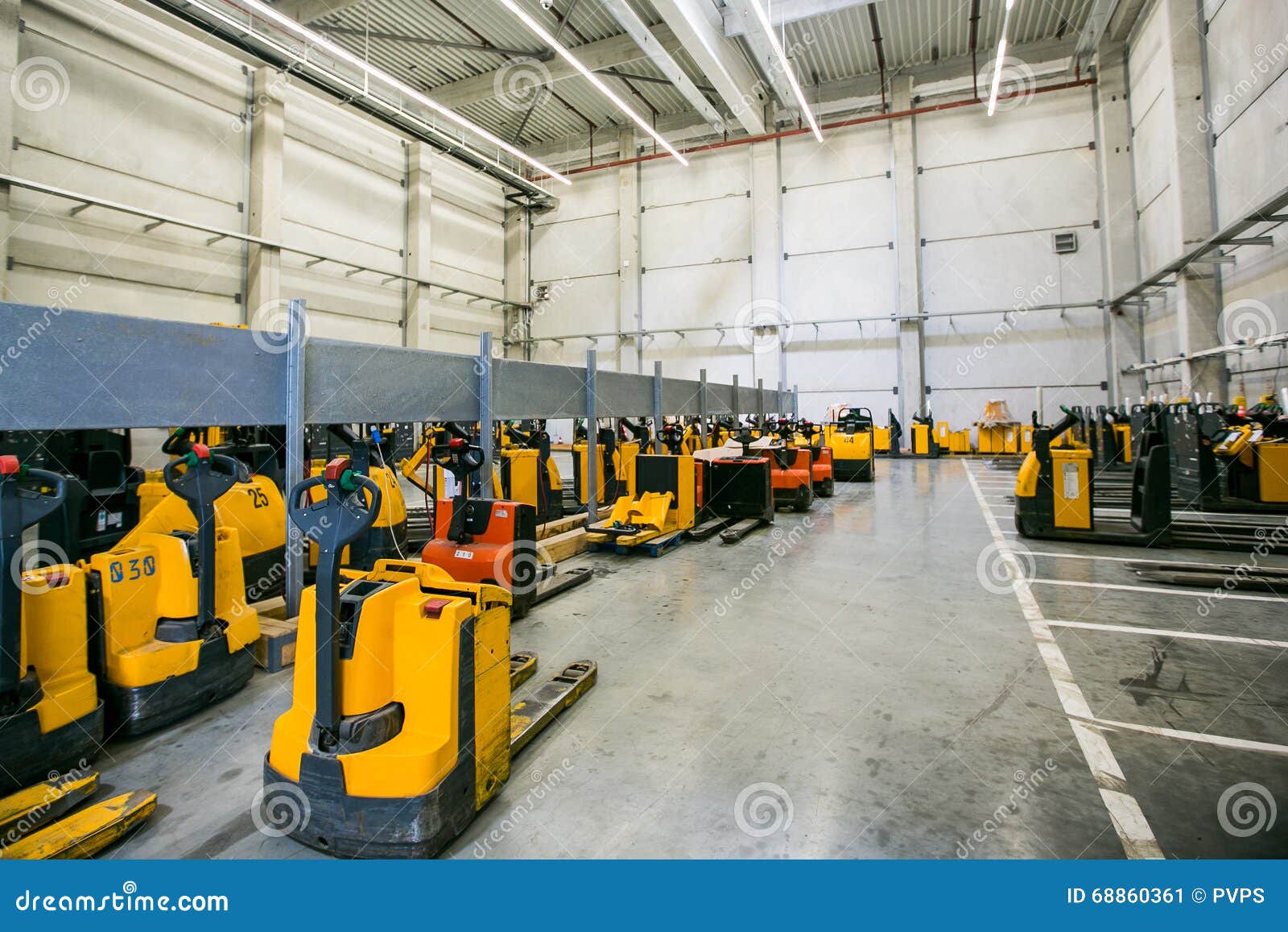 Forklift Working at Warehouse Stock Image - Image of handling, cargo ...