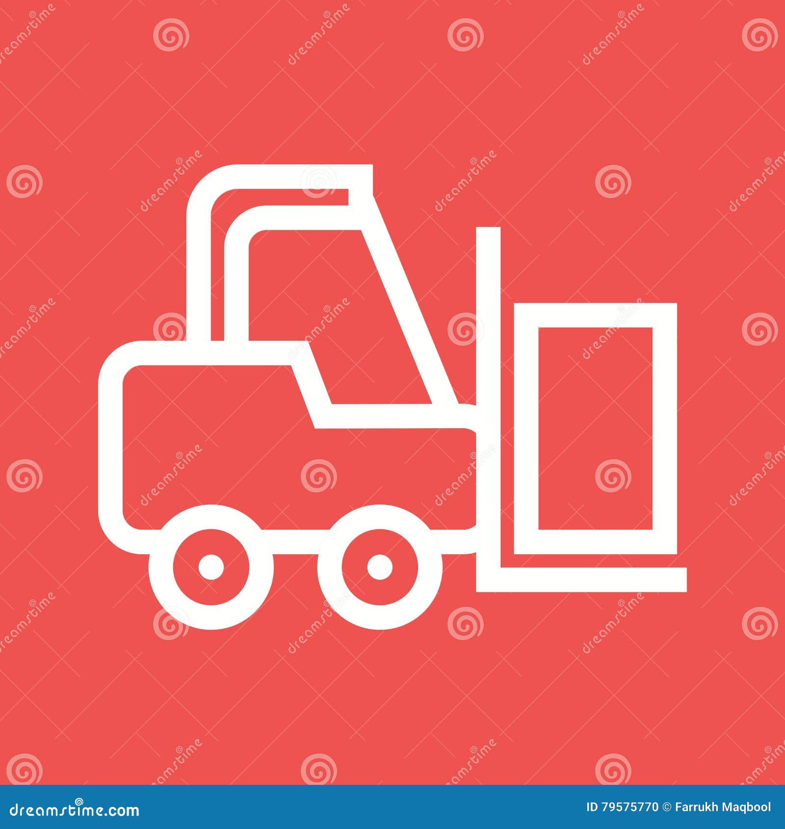 Forklifter stock vector. Illustration of icon, transportation - 79575770