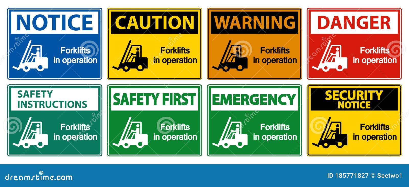 Forklifts in Operation Symbol Sign Isolate on Transparent Background ...