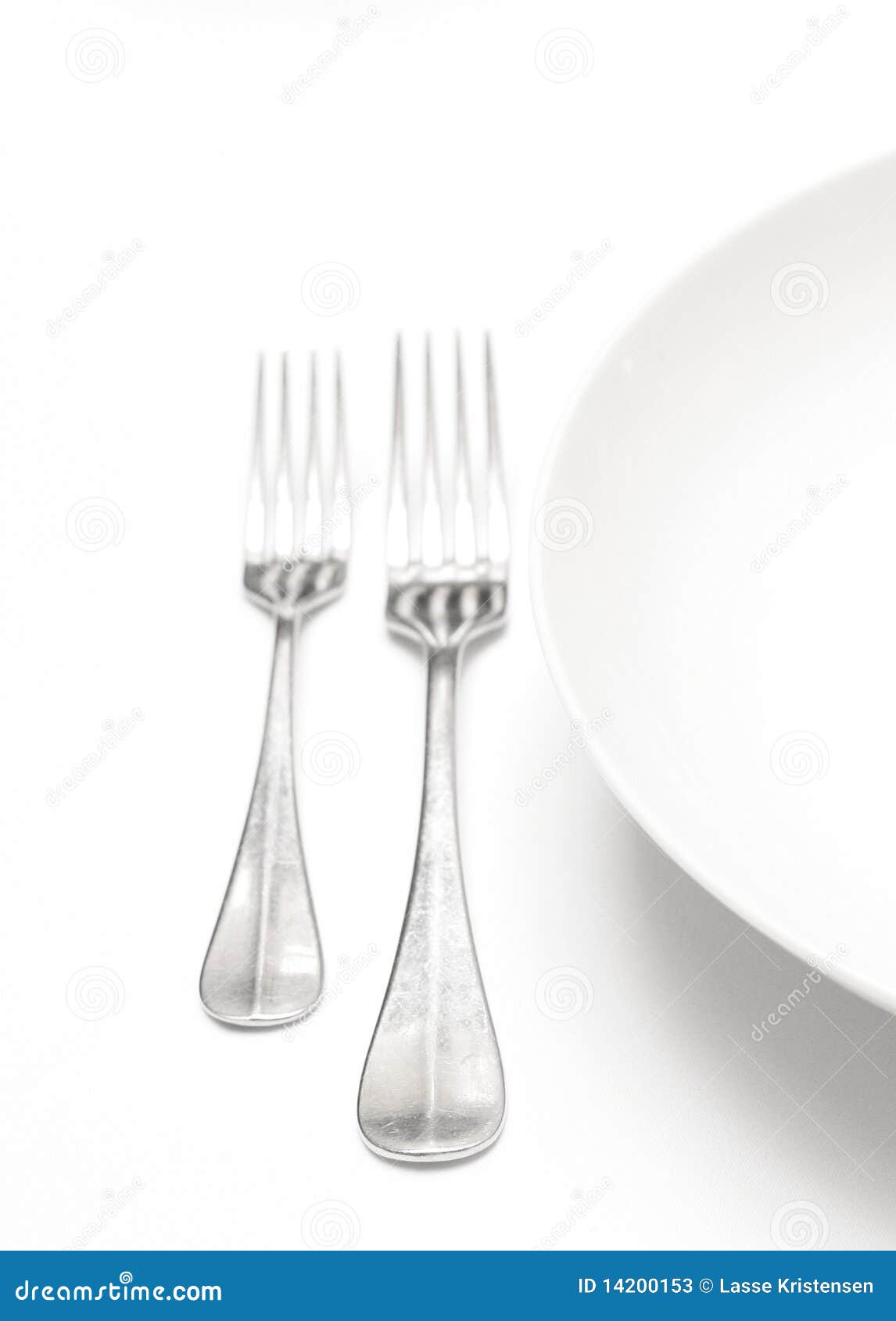 Forks stock image. Image of setting, table, plate, dining - 14200153