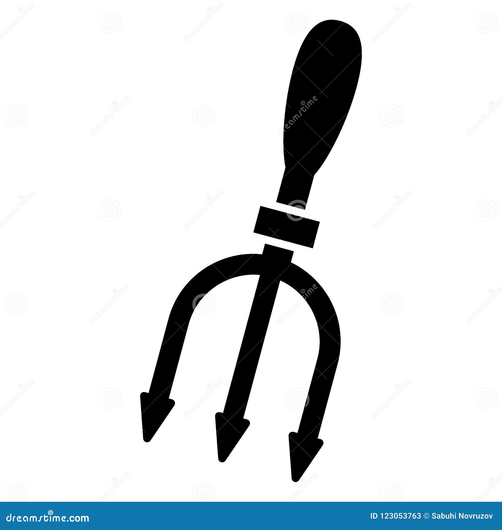 Pitchfork Solid Icon. Vector Illustration Isolated on White. Glyph ...