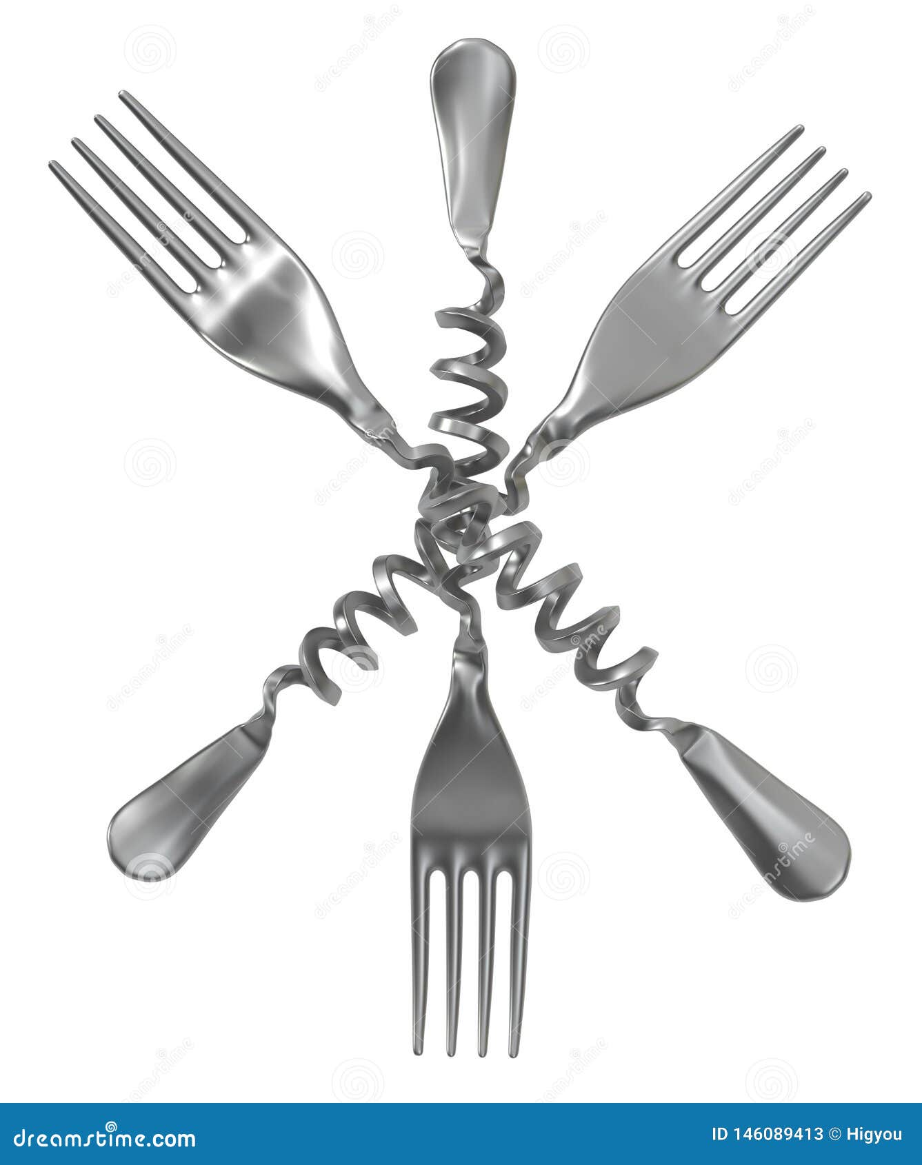 Forks Spring Three stock illustration. Illustration of white - 146089413