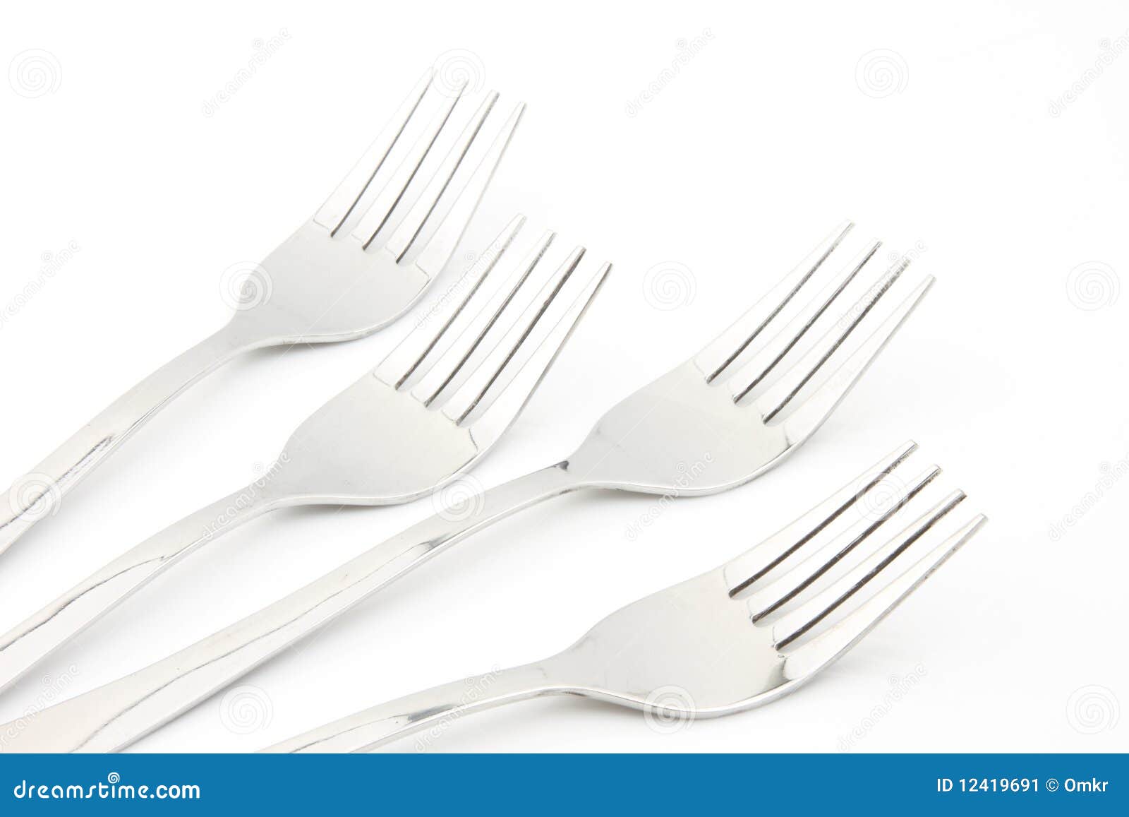 Forks on white background stock image. Image of fork - 12419691